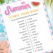 Summer Iconic Food Duos Summer Games Roadtrip Pool Party - Etsy