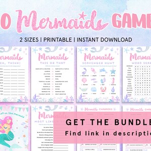Mermaid I Spy Mermaid Birthday Party Game Kids Mermaid Activities for ...