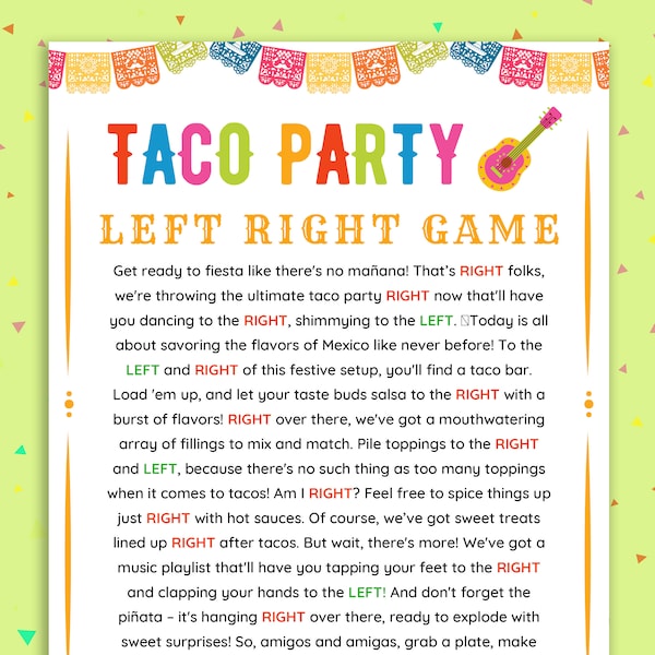 Left Right Story Game Office Party - Etsy