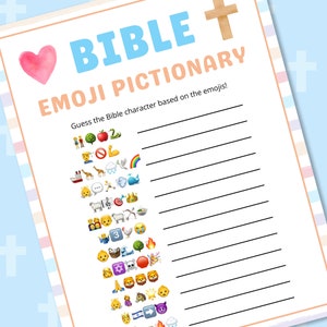 Bible Emoji Pictionary Bible Games for Kids, Teens, Adults Church Youth ...