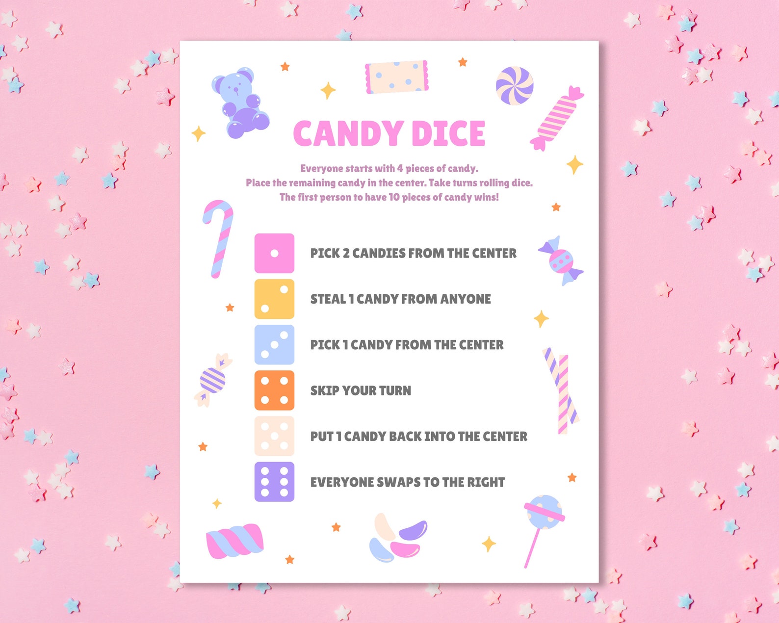 Candy Dice | Slumber Party Games | Preteen Sleepover Games | Birthday ...