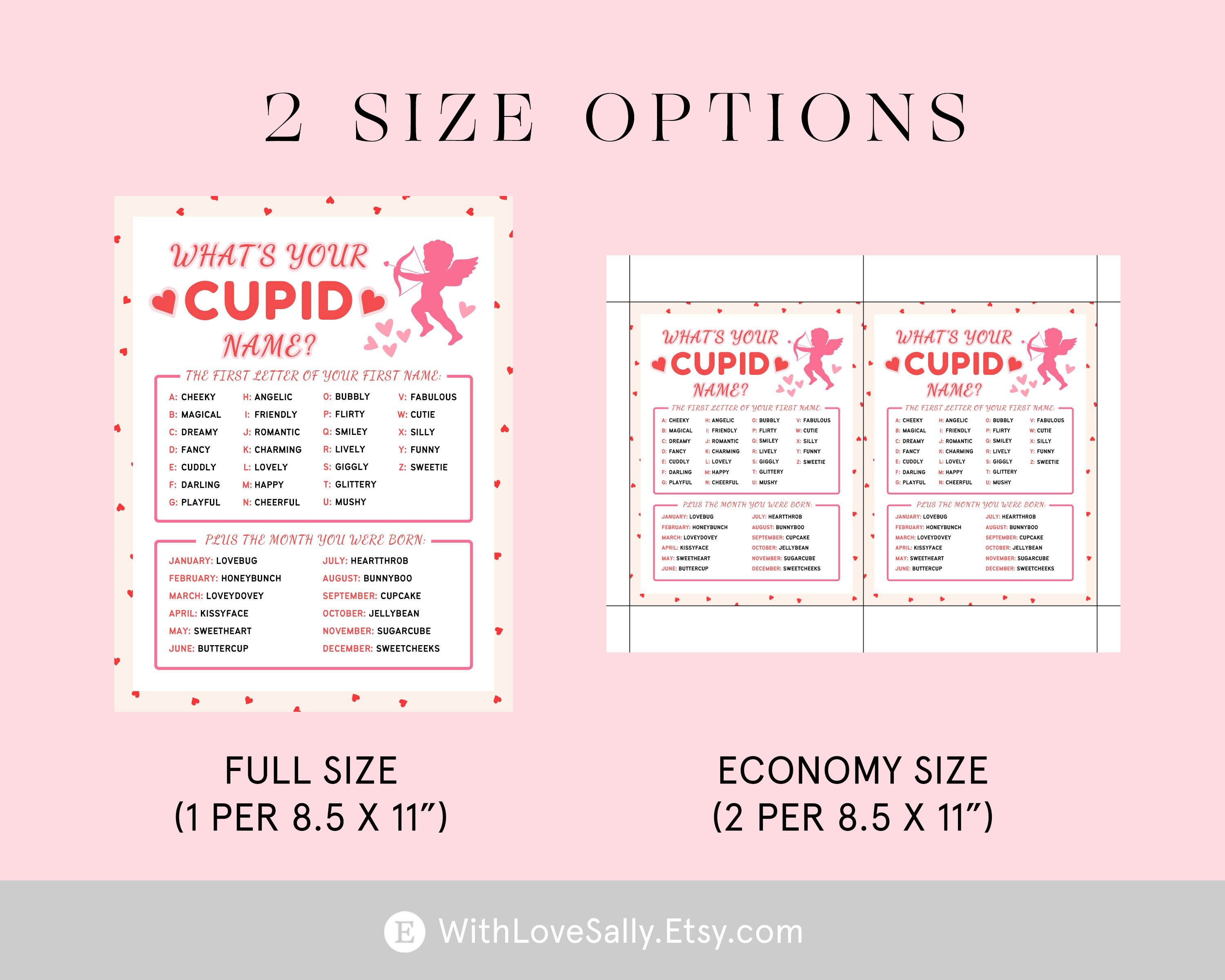 What's Your Cupid Name, Name Tags, Sign Valentines Day Activity for ...