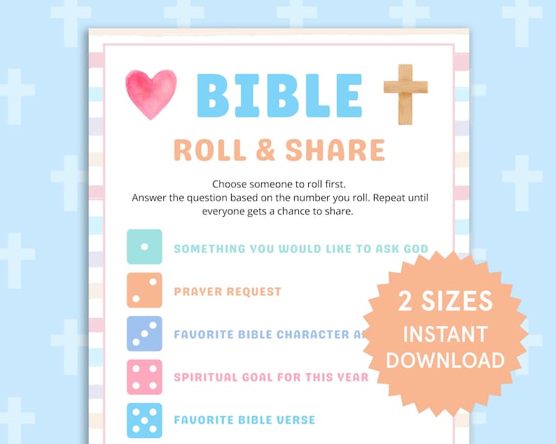 Christian Roll and Share | Sunday School Activities | Kids Bible Study ...