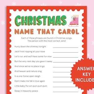 Christmas Name That Carol | Christmas Songs Game | Printable Christmas ...