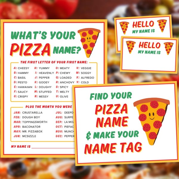 Pizza Riddle Me This Game Printable Pizza Party Games for Kids Adults ...