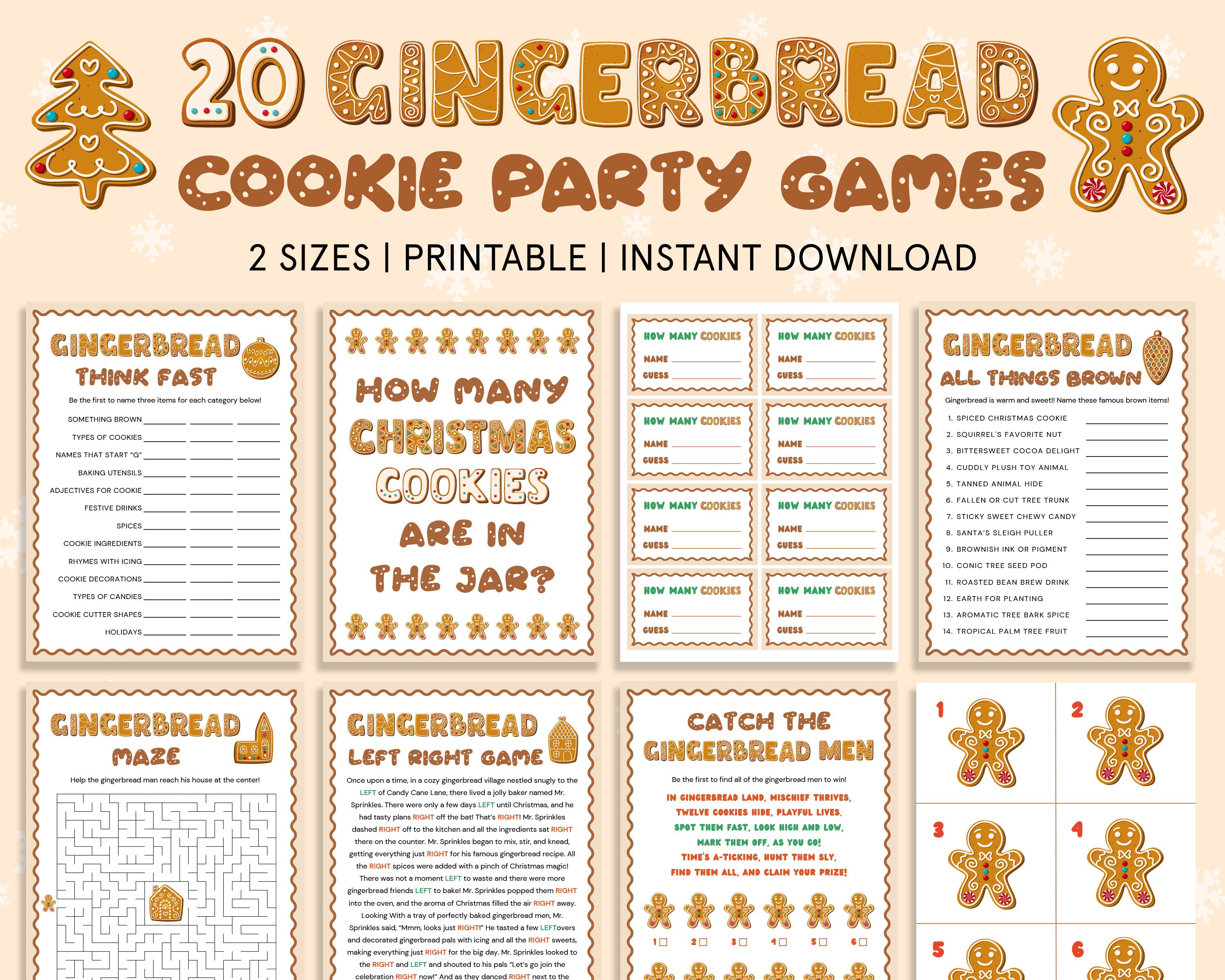 Gingerbread Games Fun Christmas Games for Kids, Adults, Family ...