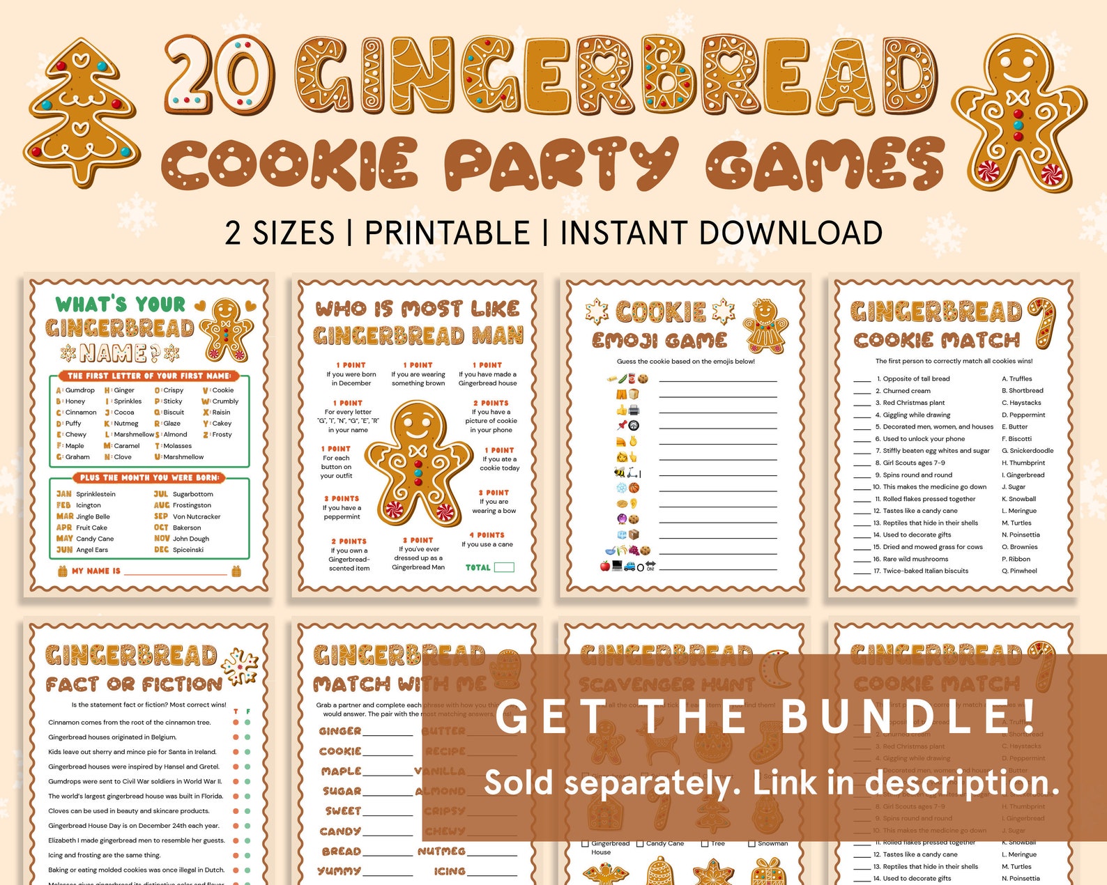 Gingerbread Fact or Fiction | Christmas Trivia | Printable Christmas ...