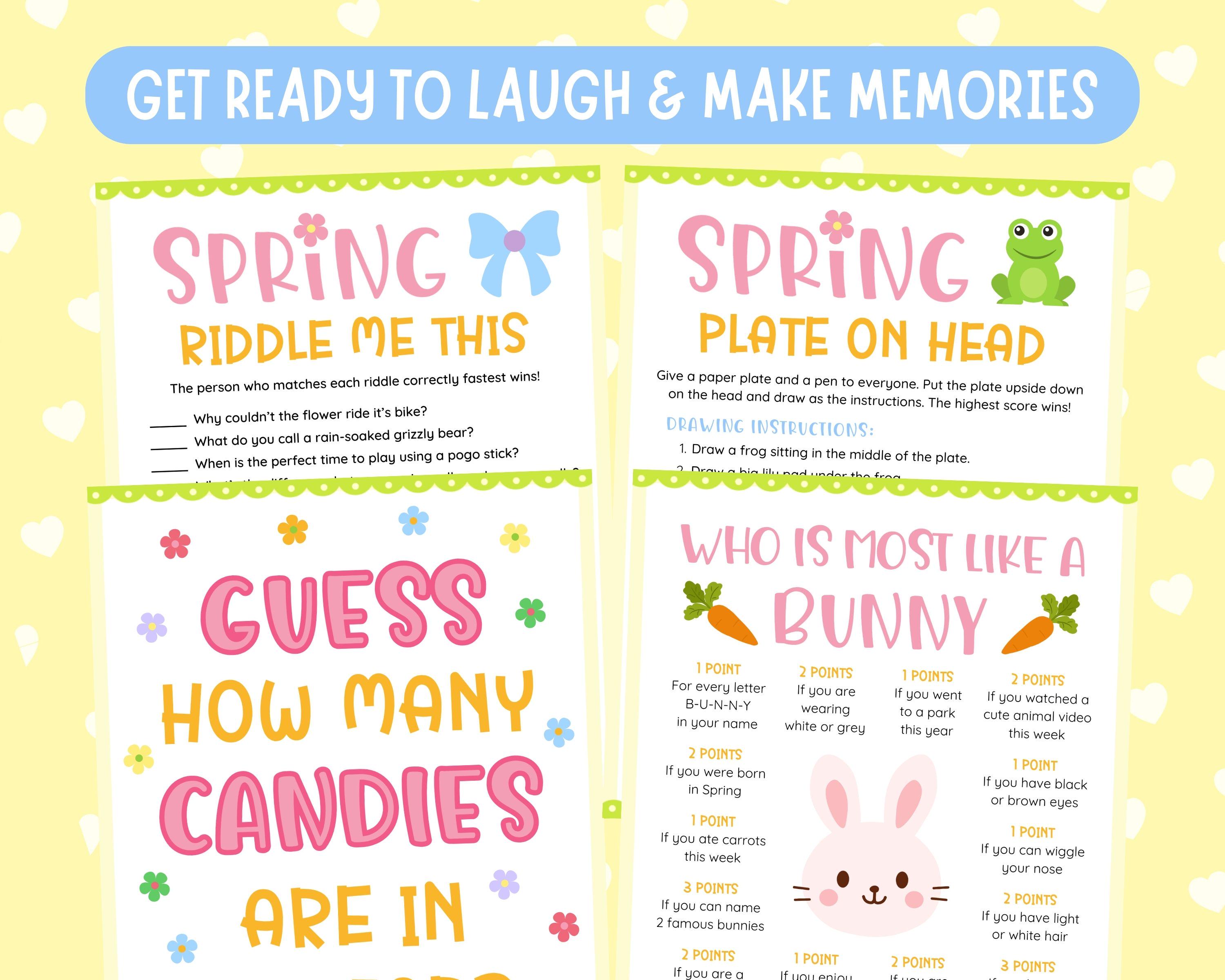 Spring Game Bundle | Fun Spring Party Games for Kids, Adults, Family ...