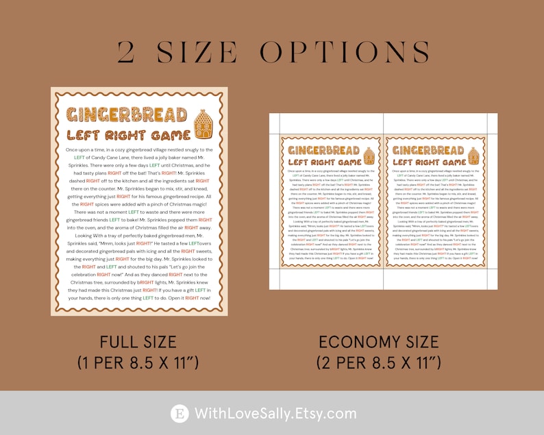 Gingerbread Left Right Game | Christmas Gift Swap | Gift Exchange Game ...