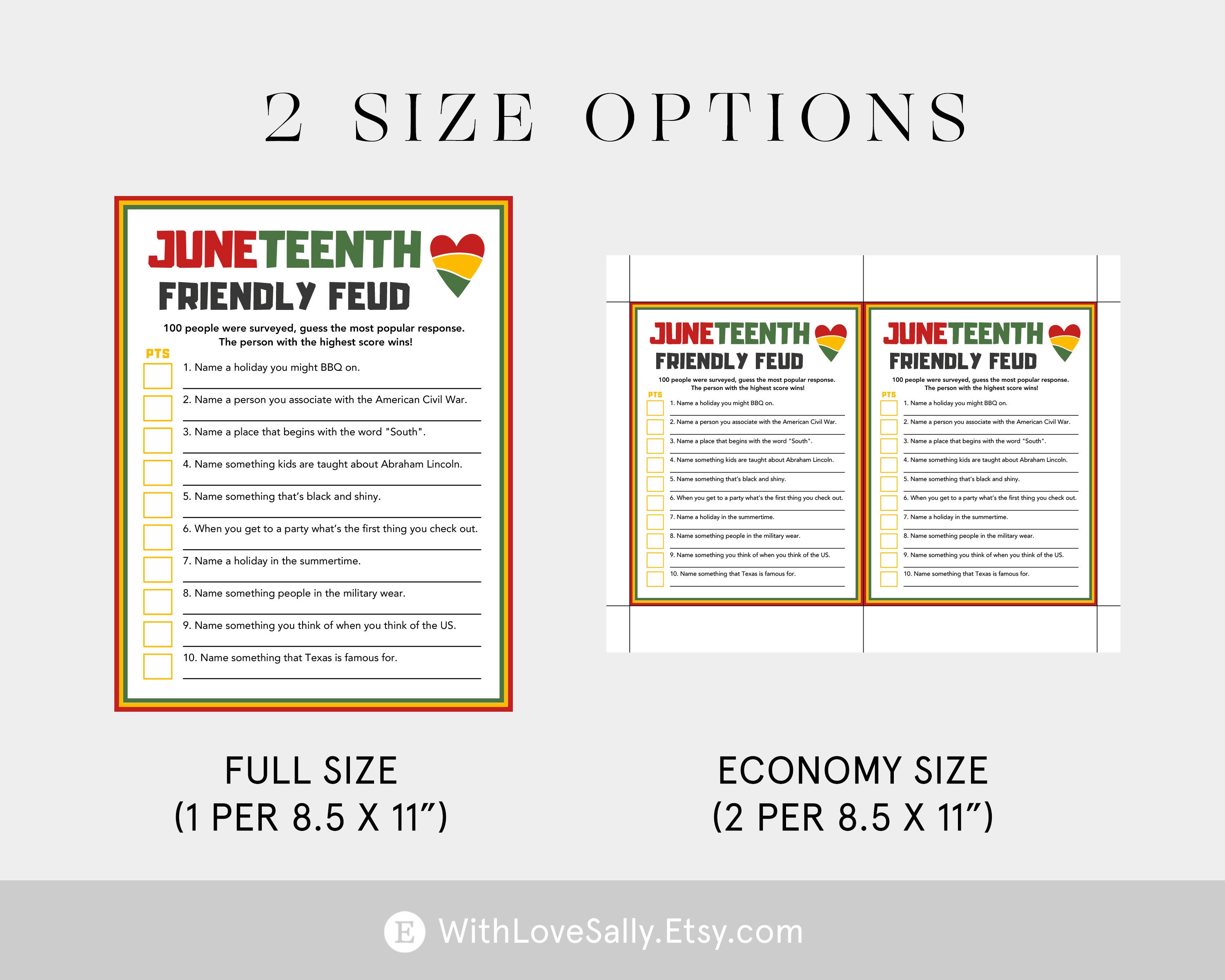 Juneteenth Friendly Feud Juneteenth Activities for Kids, Family ...