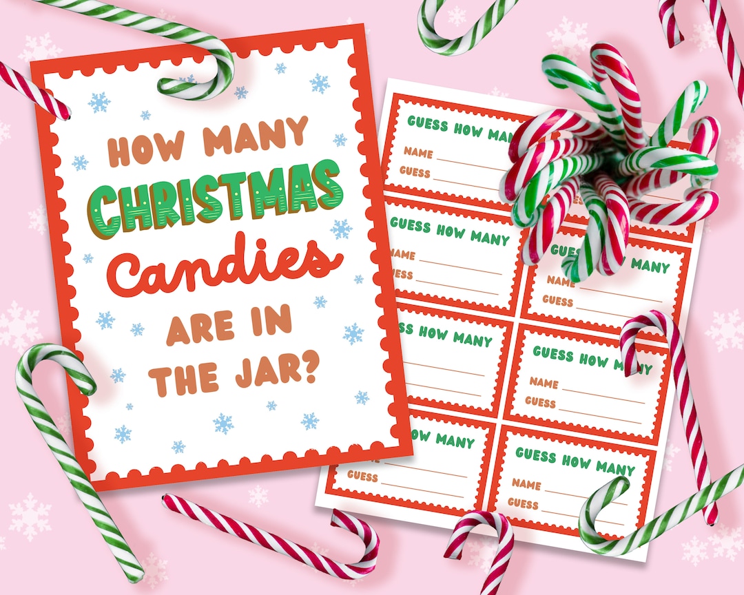 Christmas How Many Candies Are in the Jar | Candy Guessing Game ...
