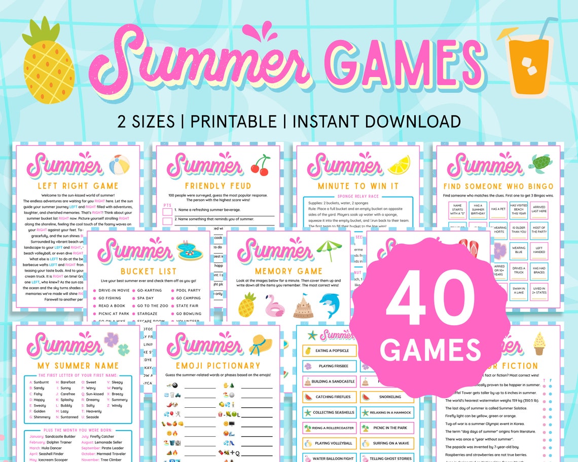 85 Fun Summer Games at Home - Indoor and Outdoor Activities