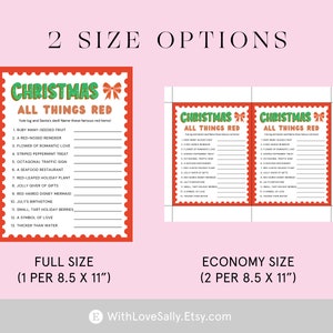 Christmas All Things Red | Christmas Trivia | Printable Christmas Game ...