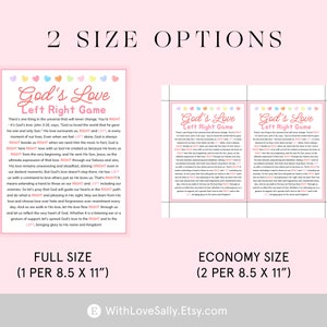 Gods Love Left Right Game Sunday School Bible Study Games Bible Game ...