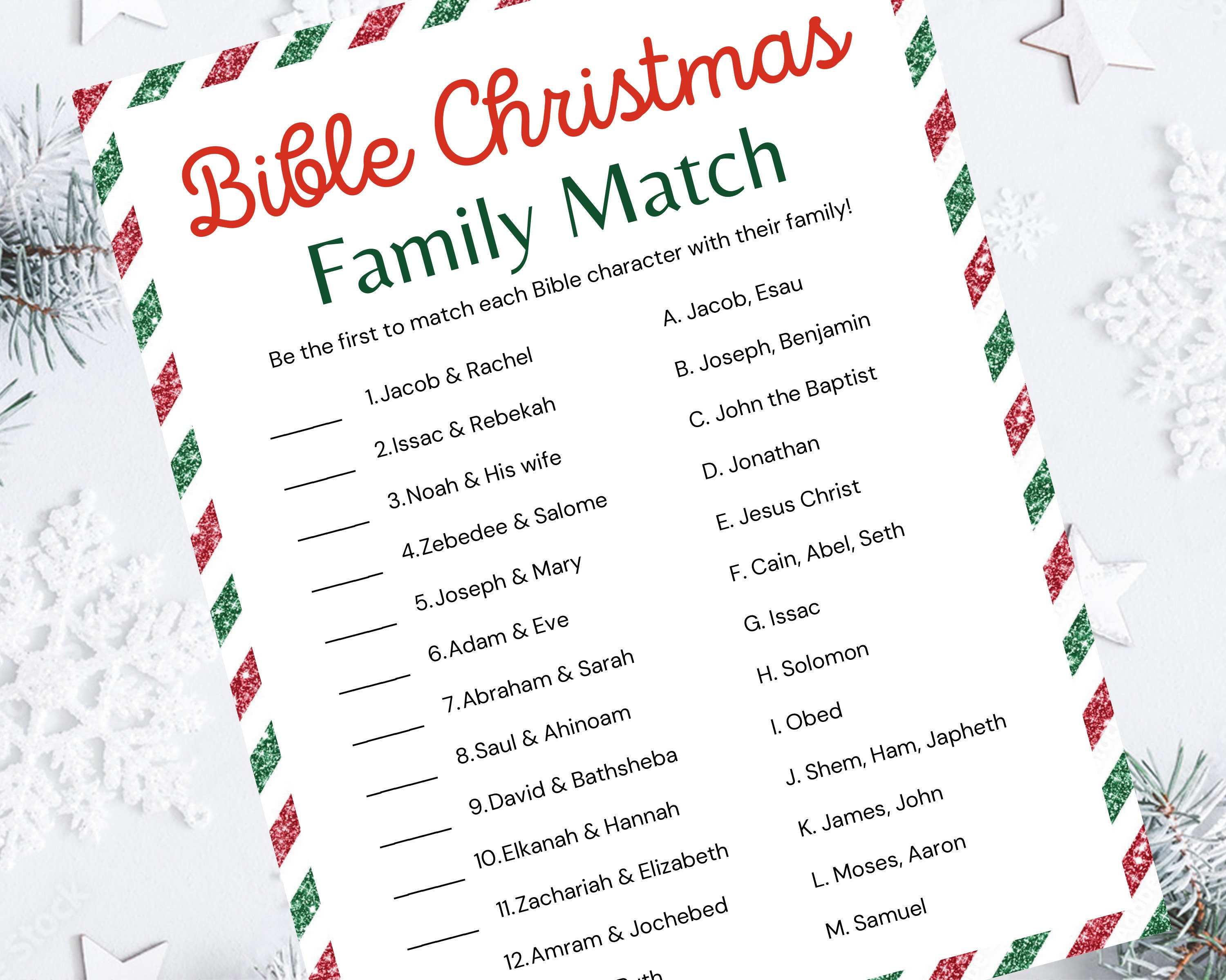 Bible Christmas Who Am I? | Church Christmas Party Game for Kids ...