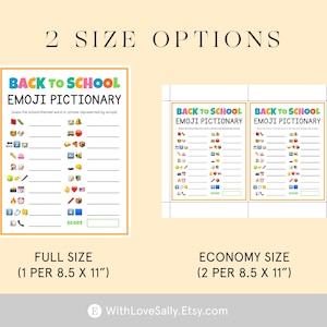 Back to School Emoji Pictionary Classroom Games Elementary Games Middle ...