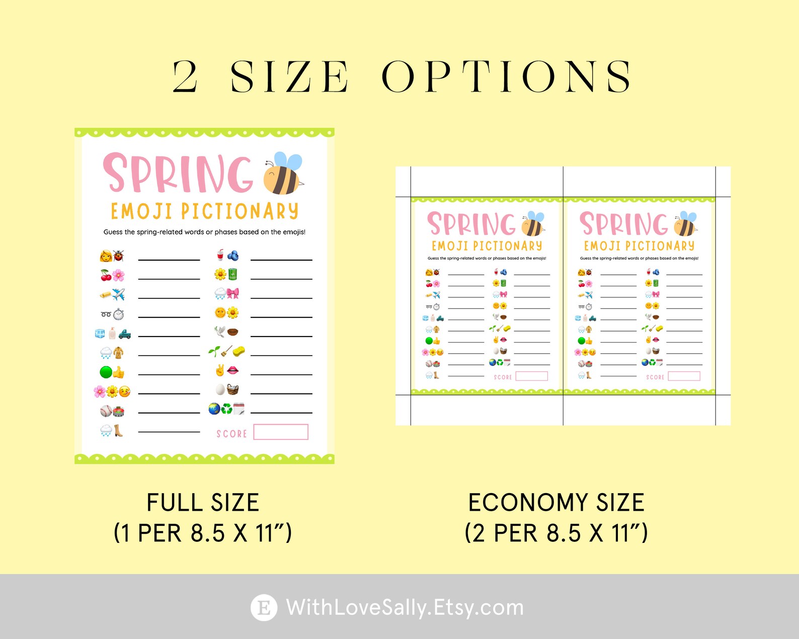 Spring Emoji Pictionary Game Printable Springtime Games Spring ...