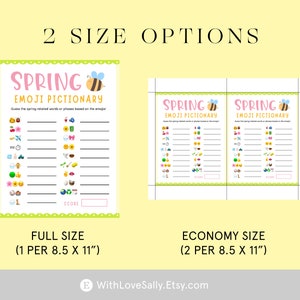 Spring Emoji Pictionary Game Printable Springtime Games Spring ...