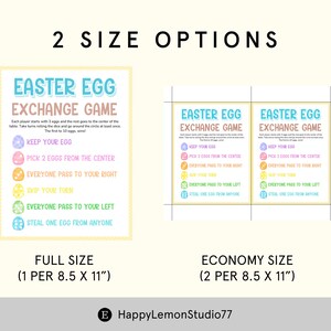 Easter Egg Exchange Dice Game Easter Pass the Gift Easter Party Game ...