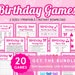 Whats Your Party Name, Name Tags, Sign Pink Birthday Party Games for ...