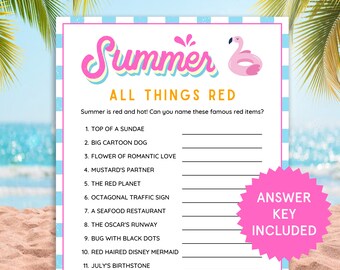 Summer Games Printable Summer Game Bundle Summer Games - Etsy