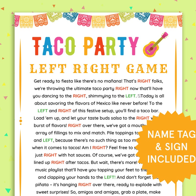 Left Right Story Game Office Party - Etsy