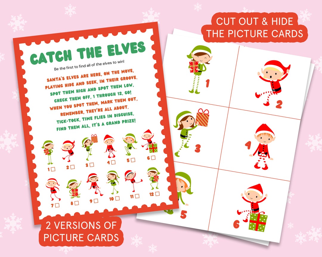 Catch the Elves | Elf Treasure Hunt | Fun Christmas Printable Games ...