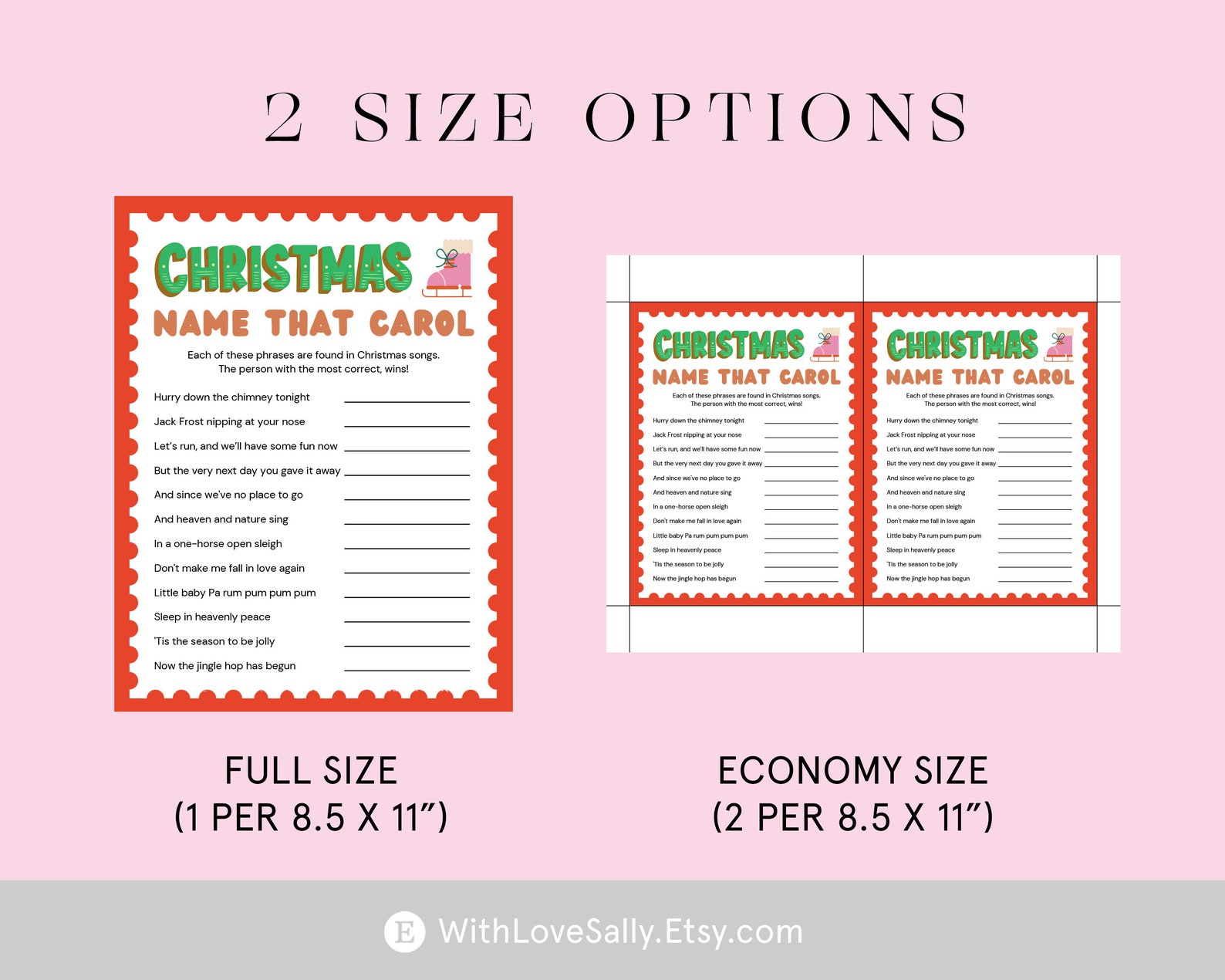 Christmas Name That Carol | Christmas Songs Game | Printable Christmas ...