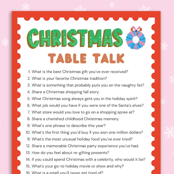 Printable Christmas Games - Etsy