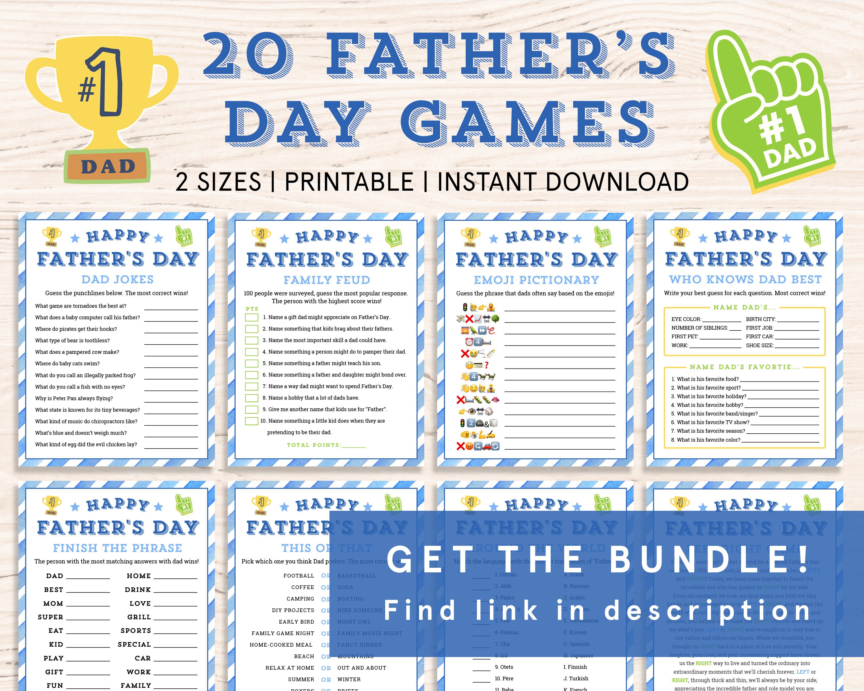 Father's Day Emoji Pictionary Father's Day Games Family Game Fun Father ...