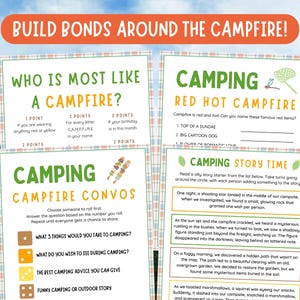 Camping Game Bundle Camping Activities for Kids Camp Party Dad Camping ...