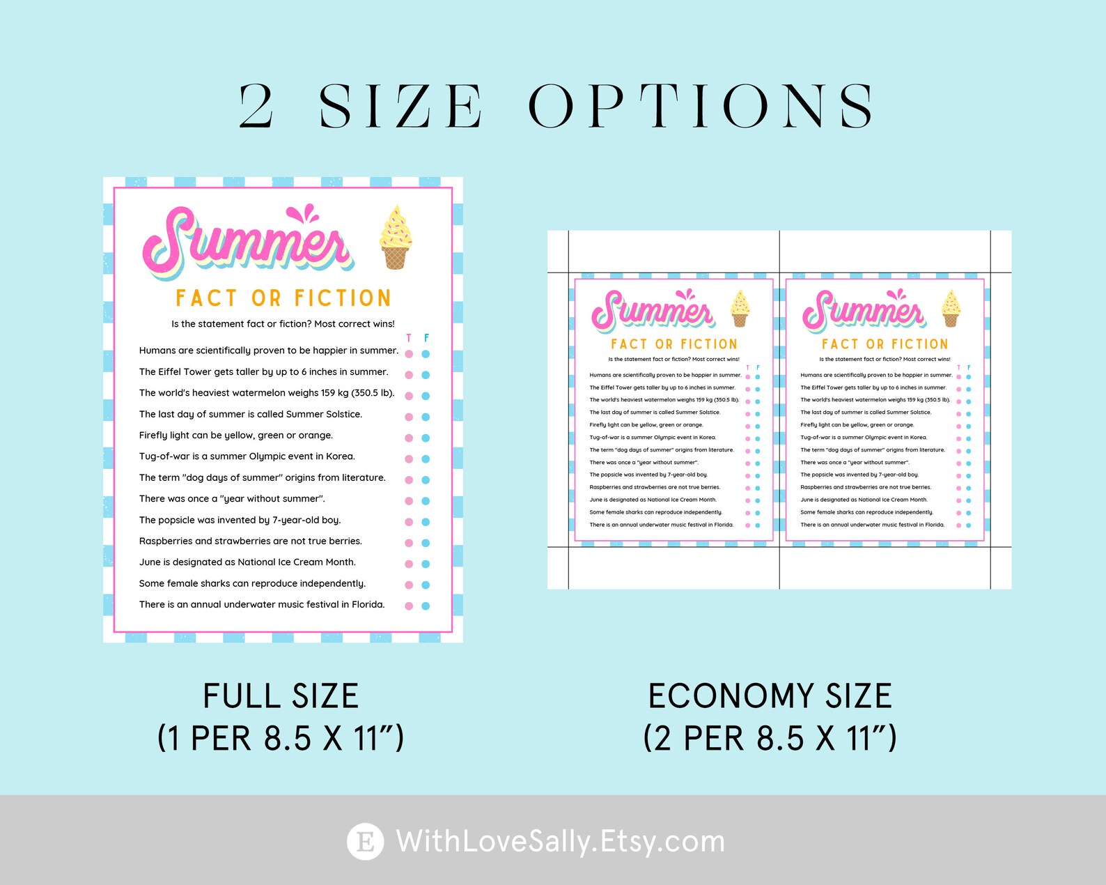 Summer Fact or Fiction Summer Game Summer Activities for Kids, Adult ...