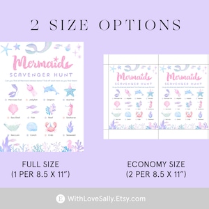 Mermaid Scavenger Hunt Mermaid Indoor Treasure Hunt Girls Mermaid ...