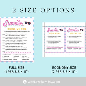 Summer Riddle Me This Summer Games Fun Summer Activities for Kids ...