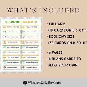 Camping Charades Camping Activities for Kids Camping Games Adults ...