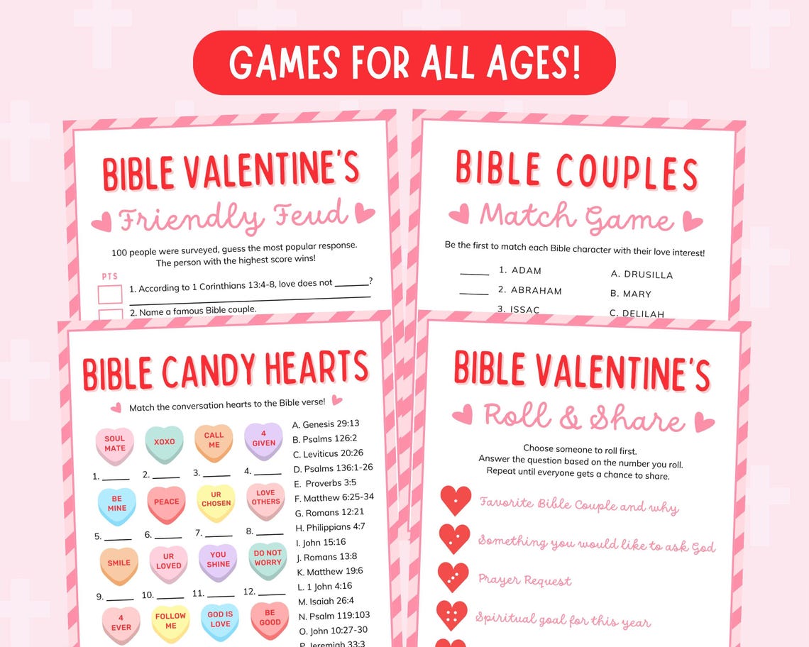 Bible Love Stories Game Bundle Church Games for Kids Ministry Printable ...