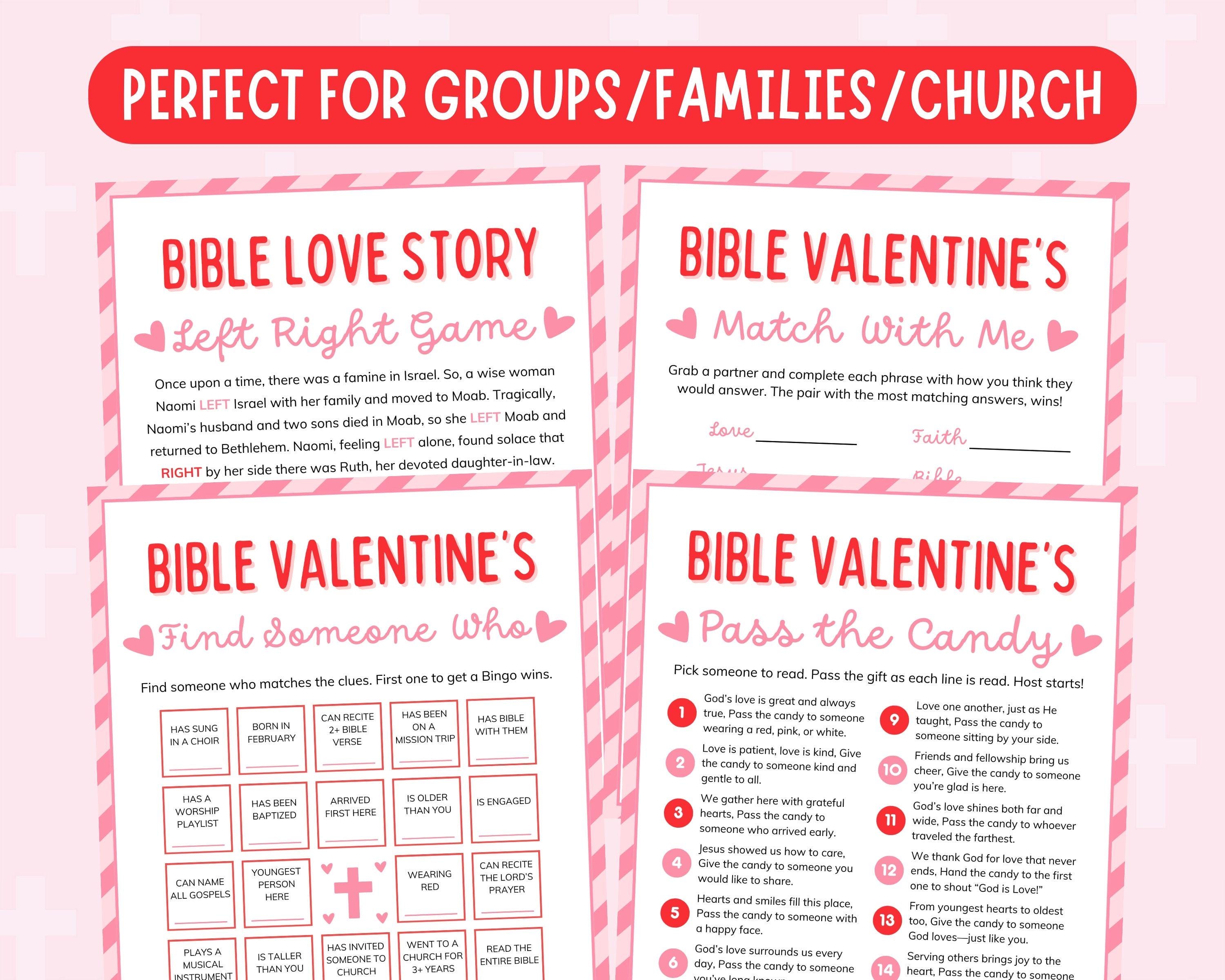 Bible Love Stories Game Bundle Church Games for Kids Ministry Printable ...