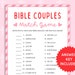 Bible Couples Match Game Bible Games for Kids, Adults Church Valentines ...