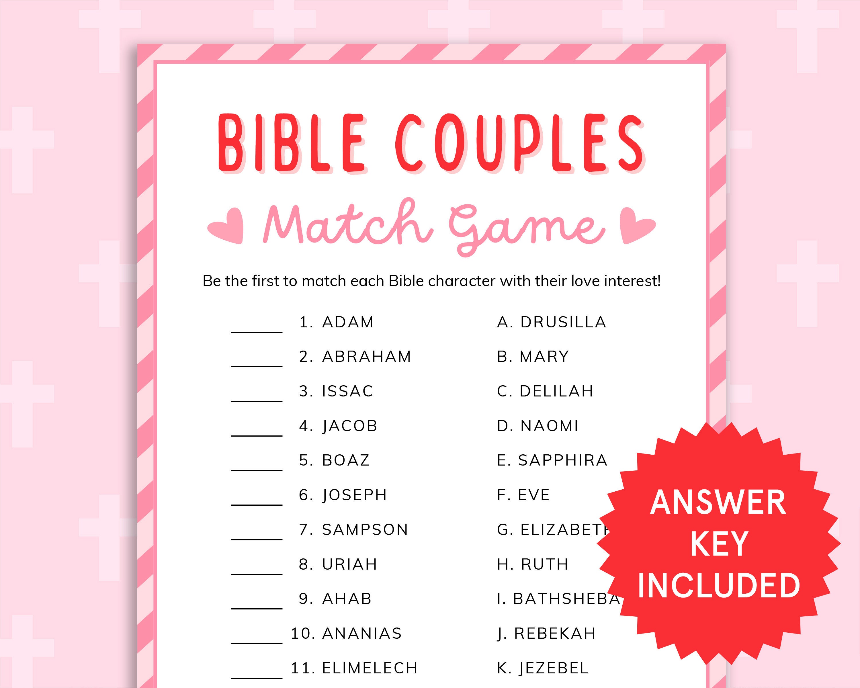 Bible Couples Match Game Bible Games For Kids Adults Church Valentines bible-couples-match-game-bible-games-for-kids-adults-church-valentines