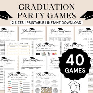 Graduation Party Game Bundle Graduation Party Class of 2025 Graduation ...