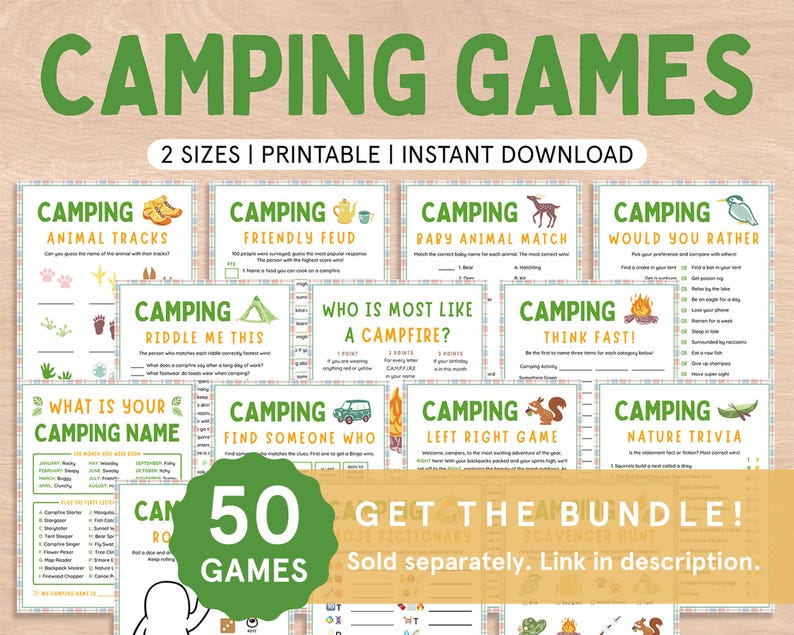 What's Your Camping Name Game, Name Tags, Sign Camping Games Camp ...