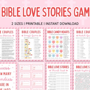 Bible Love Stories Game Bundle Church Games for Kids Ministry Printable ...