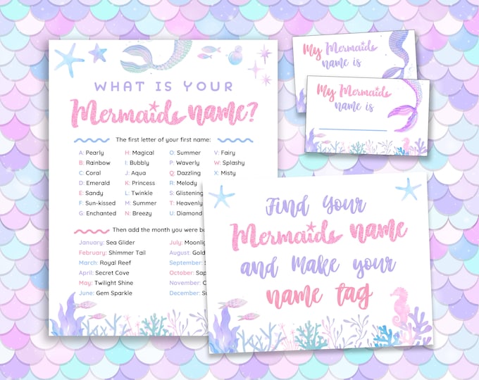 Acrylic Name|mermaid Acrylic Name|seashell Plaque | Sea Shell Name ...