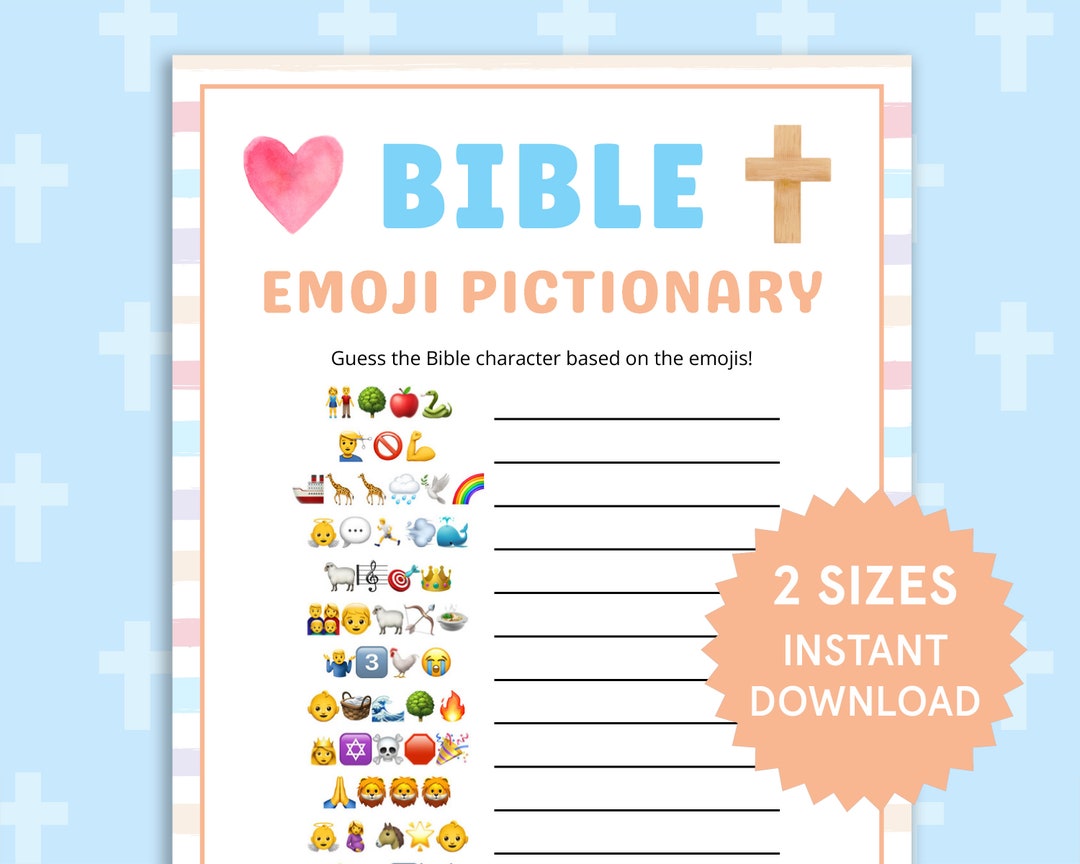 Bible Emoji Pictionary Bible Games for Kids, Teens, Adults Church Youth ...