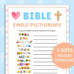Bible Emoji Pictionary Bible Games for Kids, Teens, Adults Church Youth ...