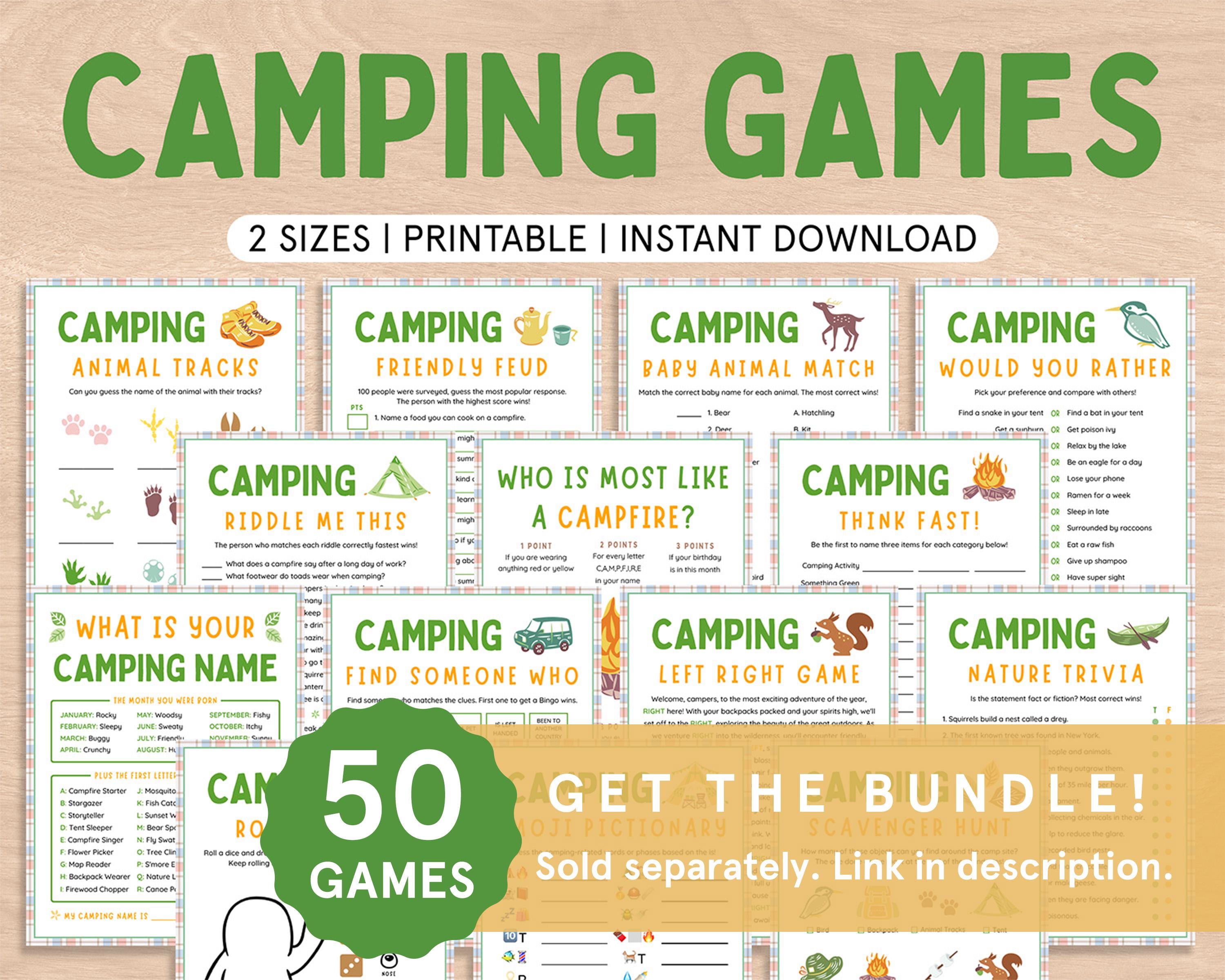 Camping Left Right Game Camping Activities for Kids Camping Games ...