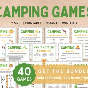 What's Your Camping Name Game, Name Tags, Sign Camping Games Camp ...