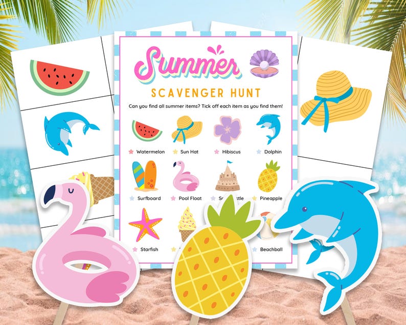 Summer Scavenger Hunt Summer Games Summer Treasure Hunt Printable ...