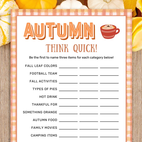 Think Fast Game - Etsy