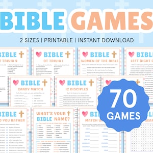 Bible Game Bundle Church Bible Games for Kids, Teens, Adults Christian ...